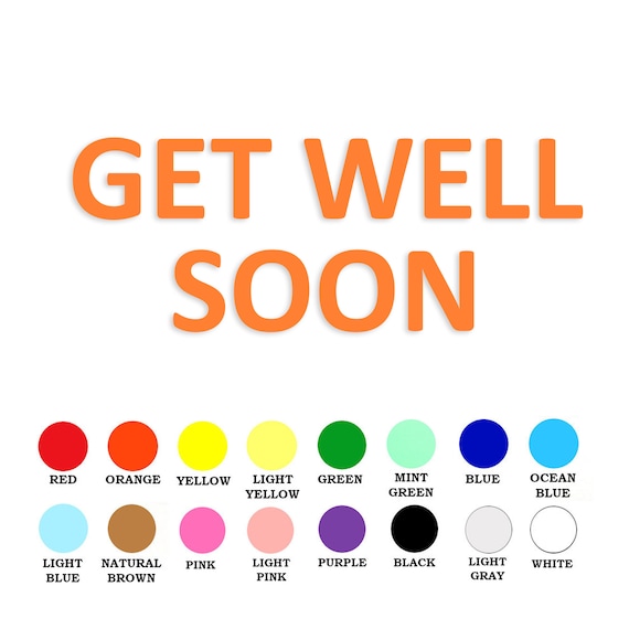 Get Well Soon Paper Letters Get Well Soon Die Cut Shapes | Etsy