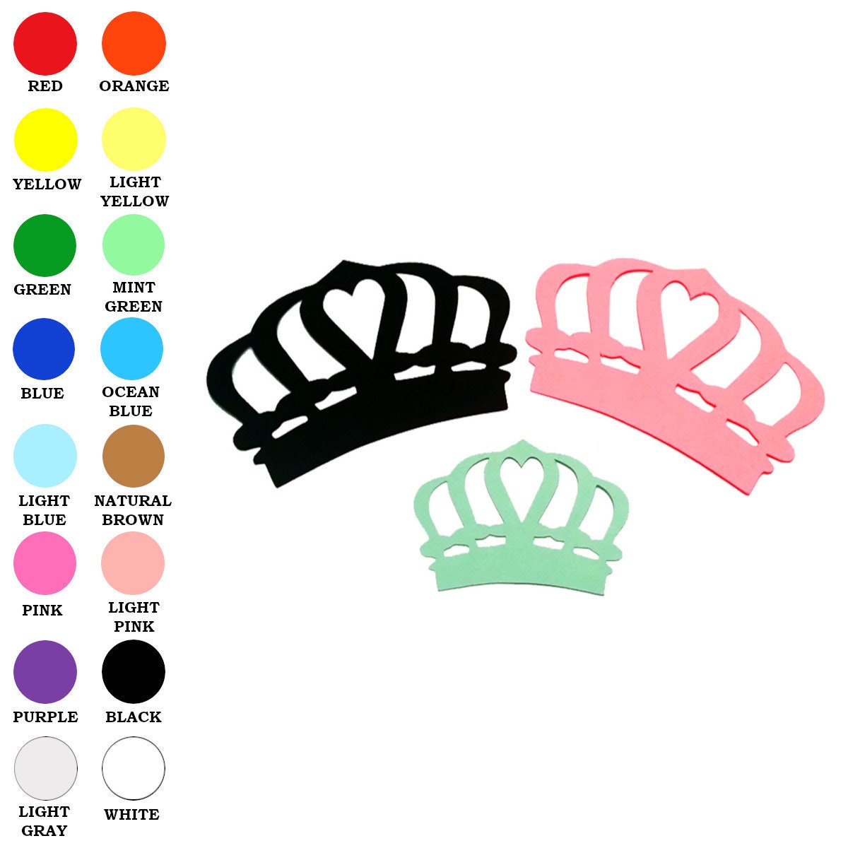 25 Pack Paper Crown Shapes Paper Crowns Cut Out Crown Die Etsy
