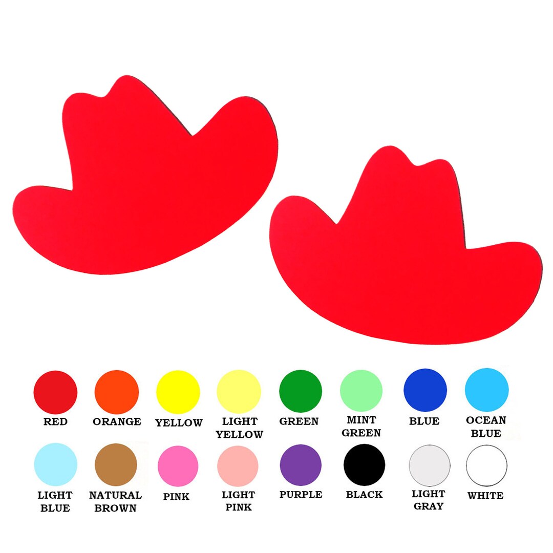 25 Pack - Paper Cowboy Hat Shapes, Paper Cowboy Hat Die Cuts, Cowboy ...