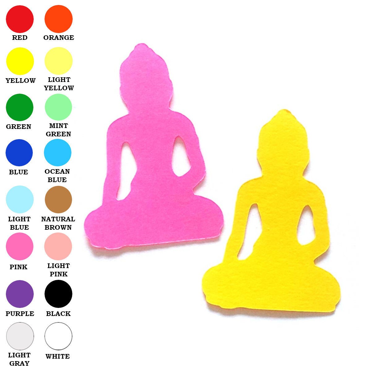 25 pack Paper Buddha Shape Paper Buddha Cut Outs Buddha | Etsy