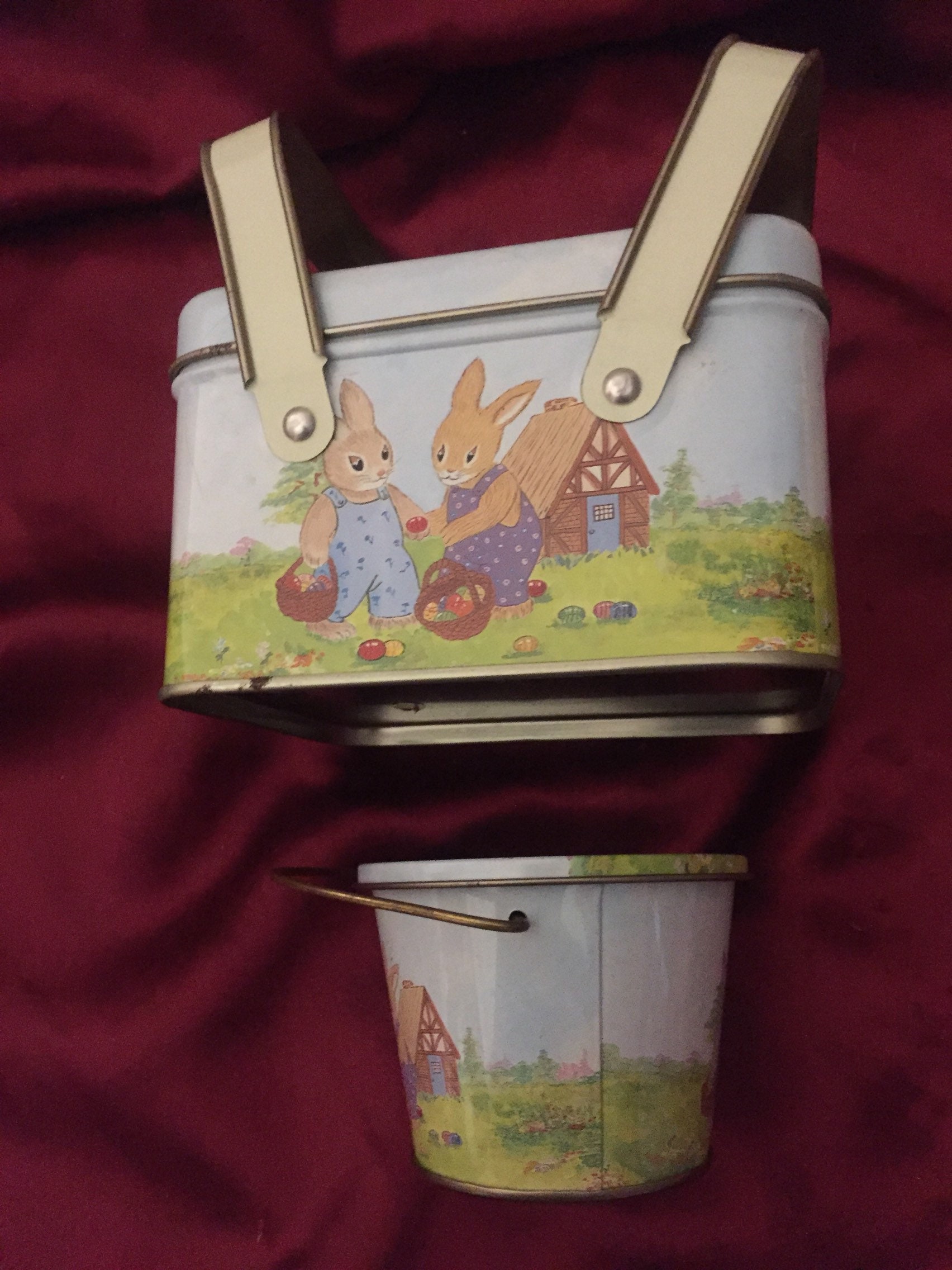Vintage Matching Bunnies Easter Tins - Etsy