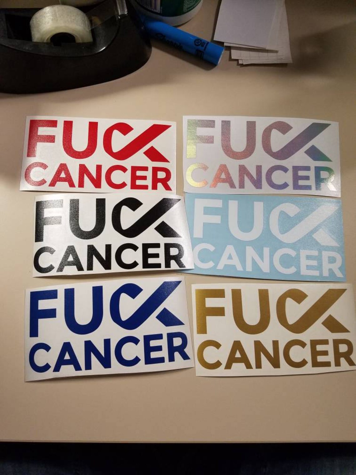Fu Cancer Decals - Etsy