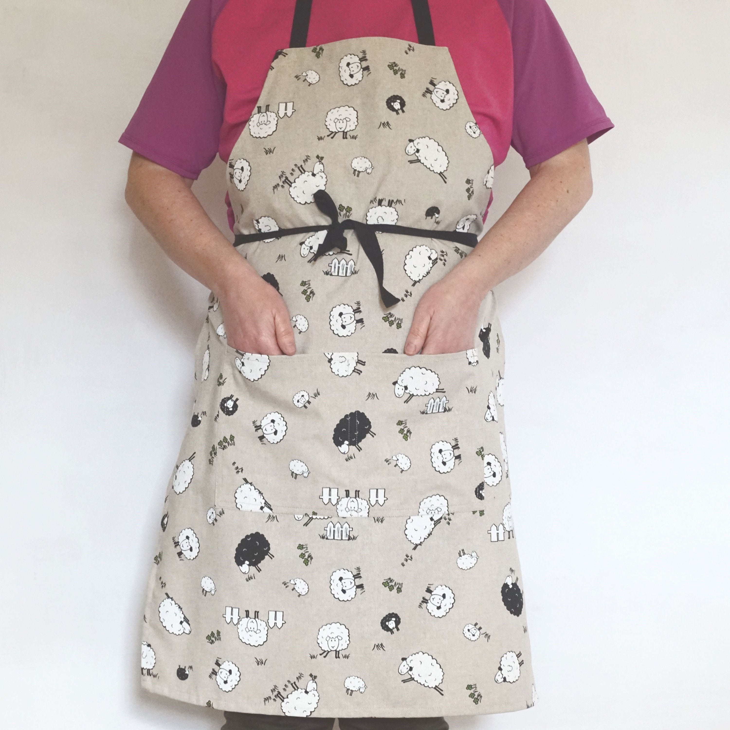 Sheep Apron - Full Length Kitchen Apron - Etsy