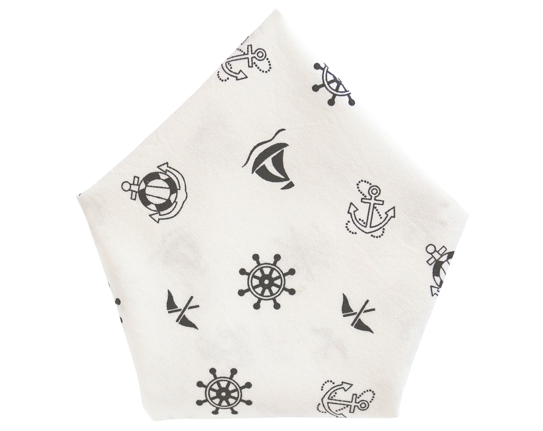 Nautical Handkerchief - Sailor Seaside Pocket Square - Etsy