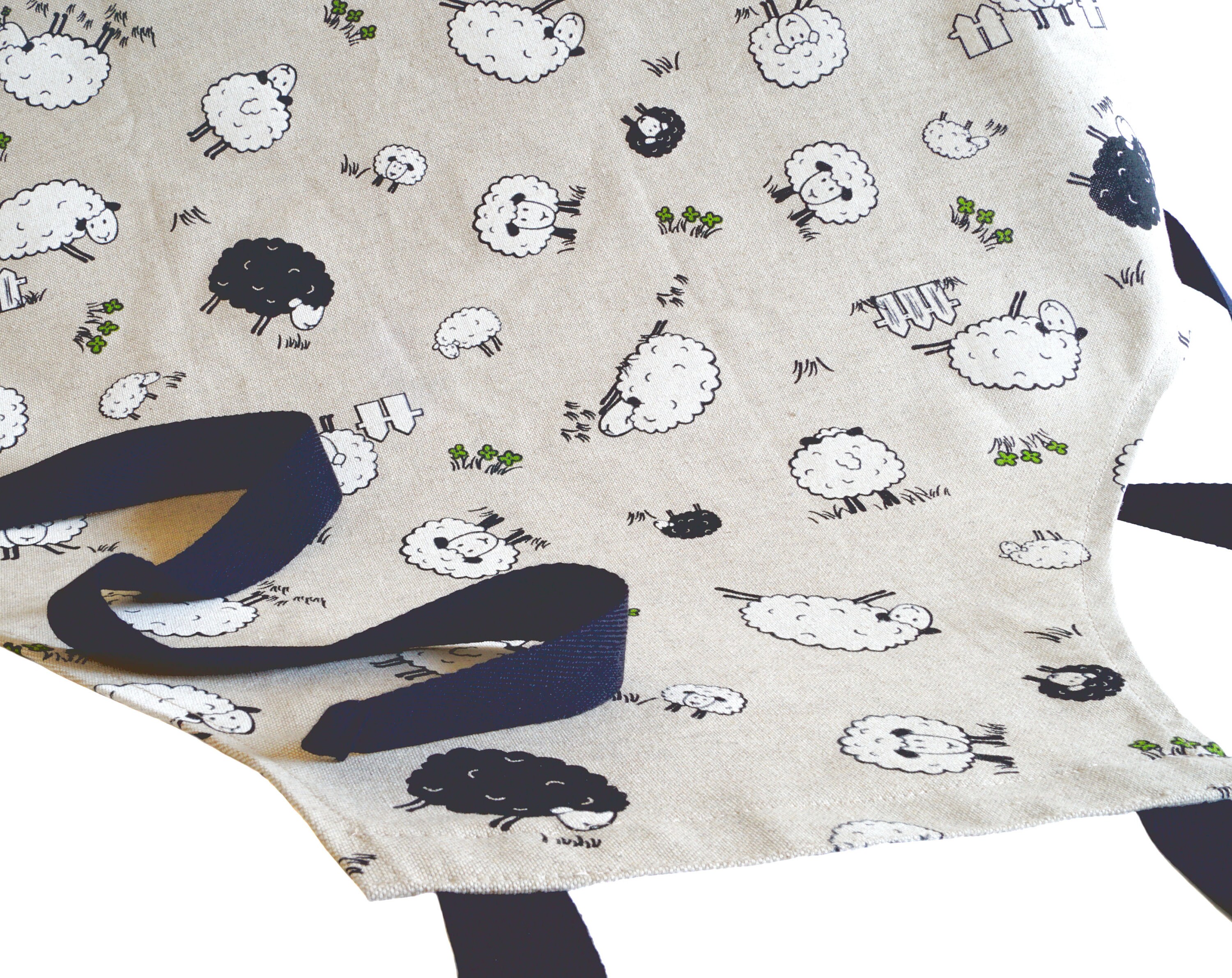 Sheep Apron - Full Length Kitchen Apron - Farmyard Black Sheep With ...