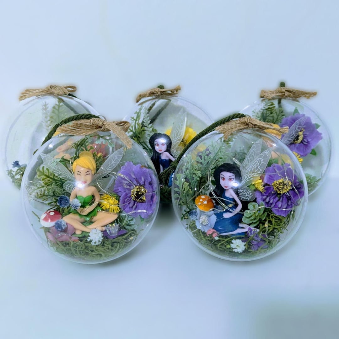 Handmade Fairy Ornament, Fairy Garden Globe, Unique Christmas Gift ...