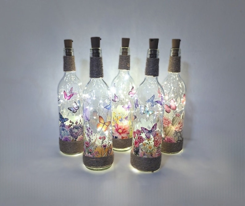 X2 Battery Powered Handmade Colorful Flowers & Butterflies Magical ...