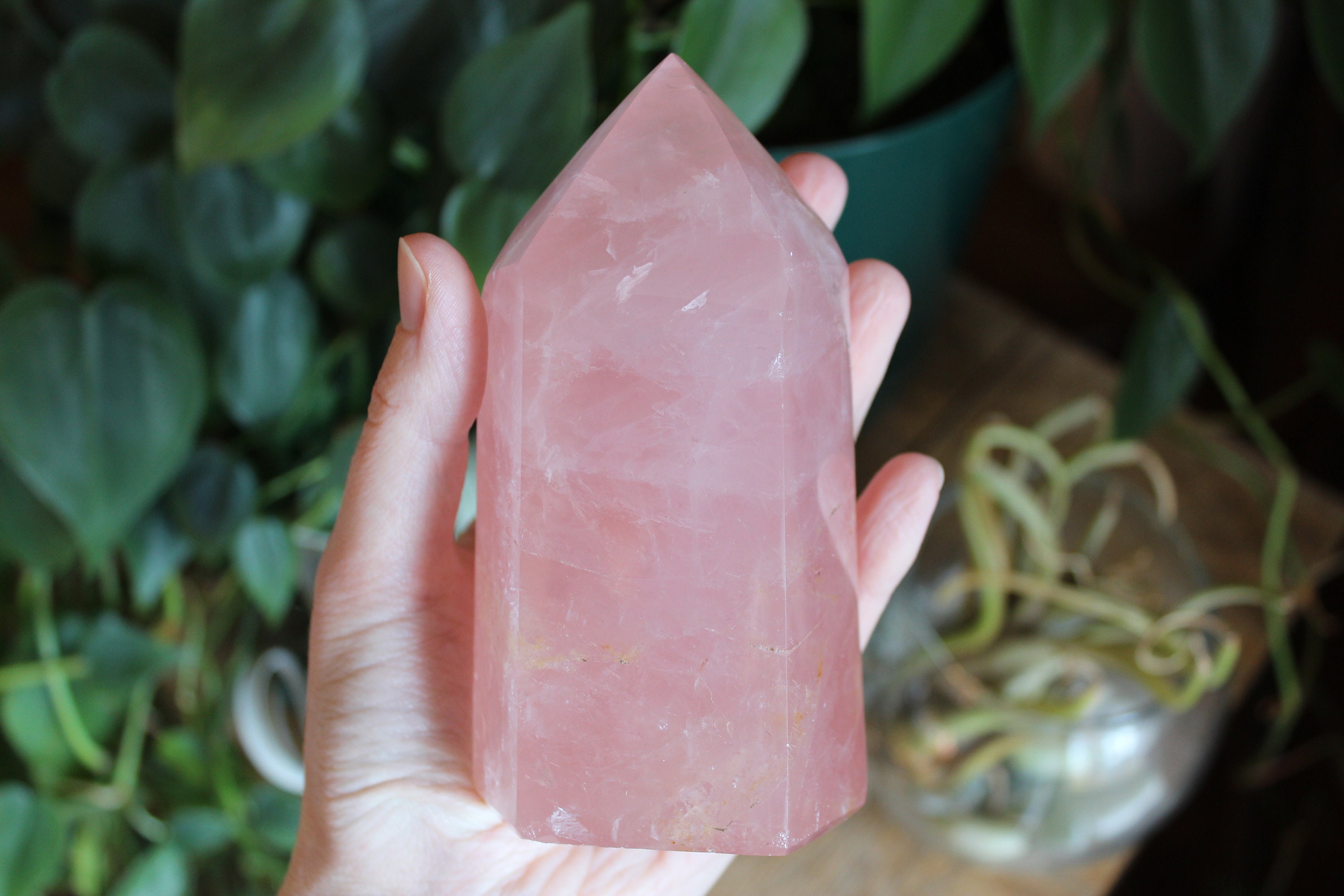 Rose Quartz Tower 1E, Point, Gemmy Rose Quartz, Large Rose Quartz Tower - Etsy