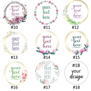 Personalized Printable Stickers, PDF, Digital File, Custom Round Labels ...