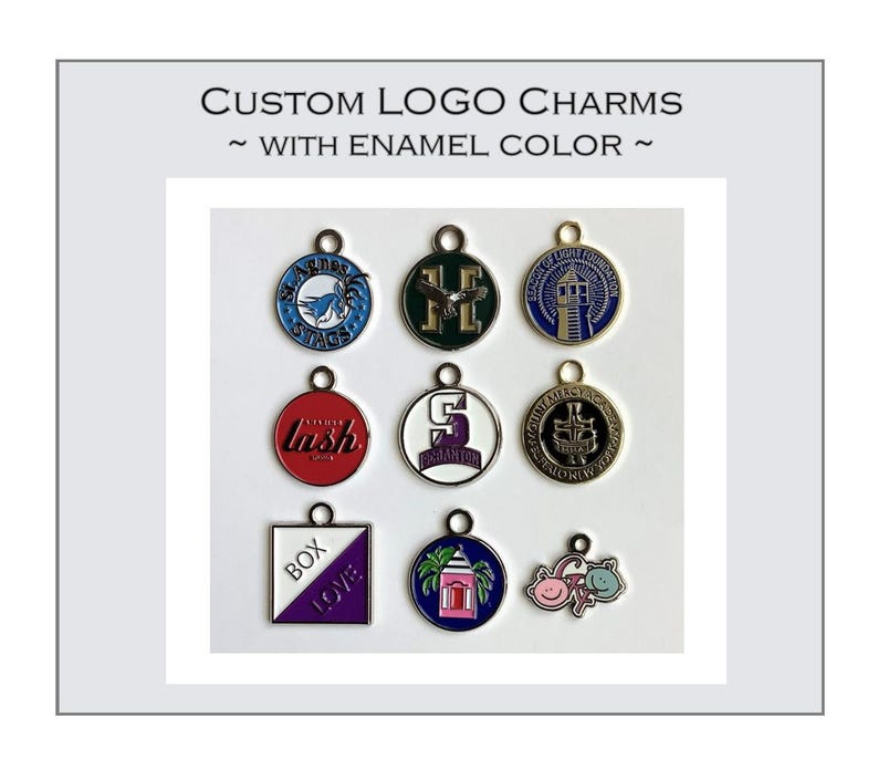 Personalized Enamel Color Logo Charms: Digital Proof for Die-cut Custom ...