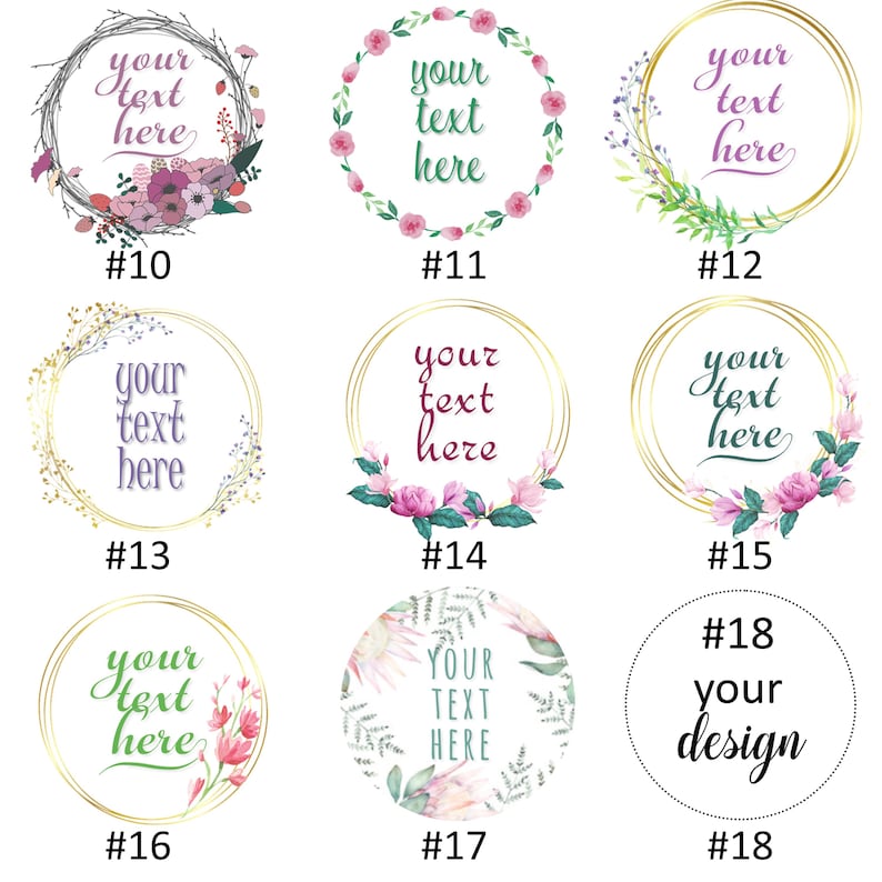 Personalized Round Stickers: Custom Printable Labels Cards Tags, Sizes ...
