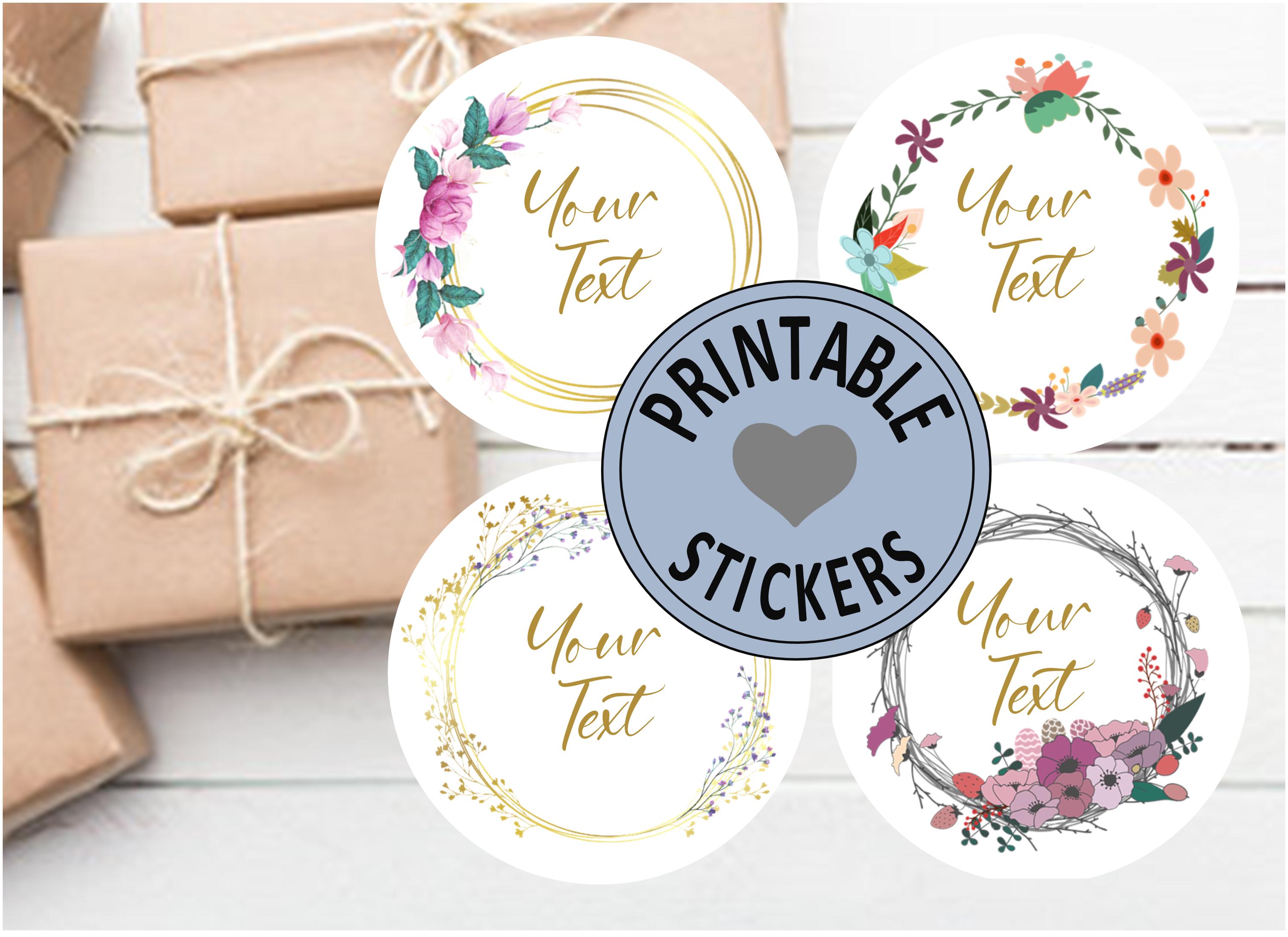 Personalized Round Stickers: Custom Labels, Tags, Any Size (PDF Digital ...