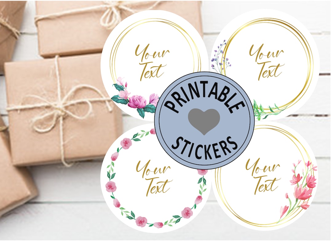 Personalized Printable Stickers, Custom Stickers, Tags, PDF, Digital ...