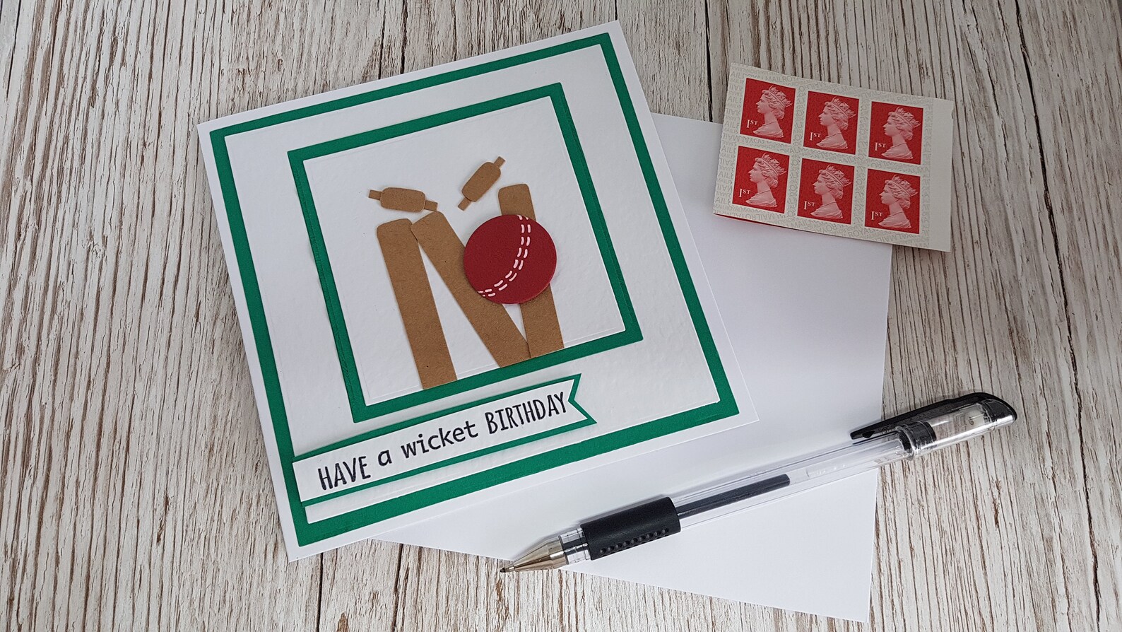 Handmade Cricket Birthday Card/ Have a Wicket Birthday/ - Etsy UK