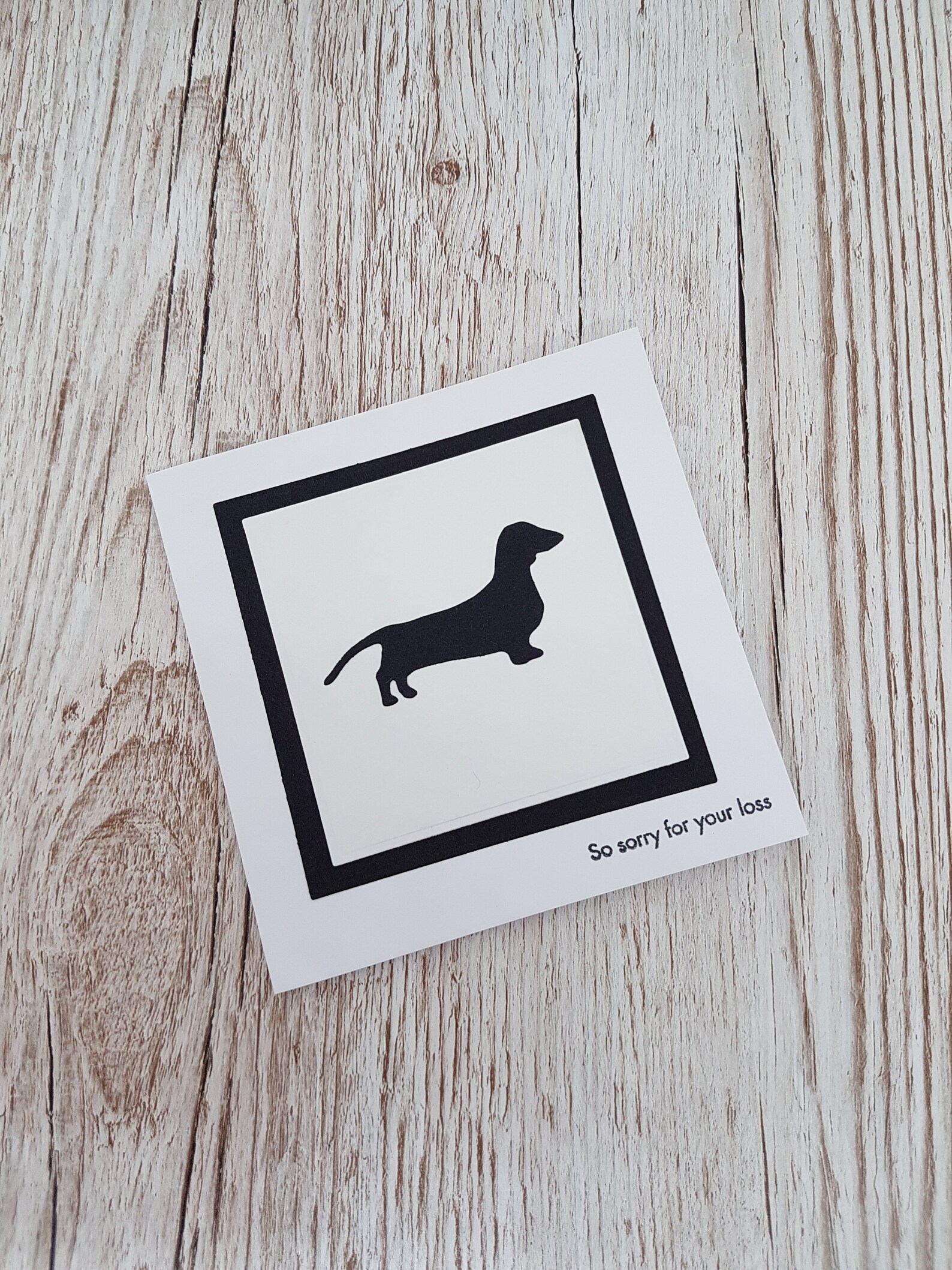 Black & White Dog Sympathy Card / so Sorry for Your Loss/pet Loss ...