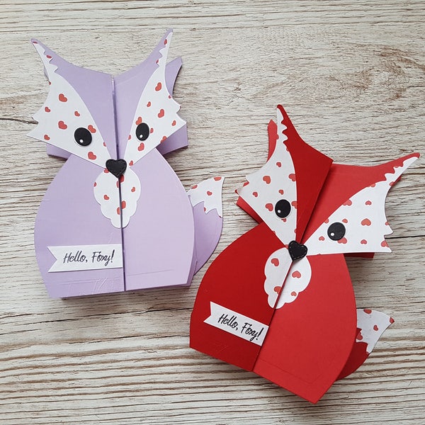 Fox Valentine Card - Etsy