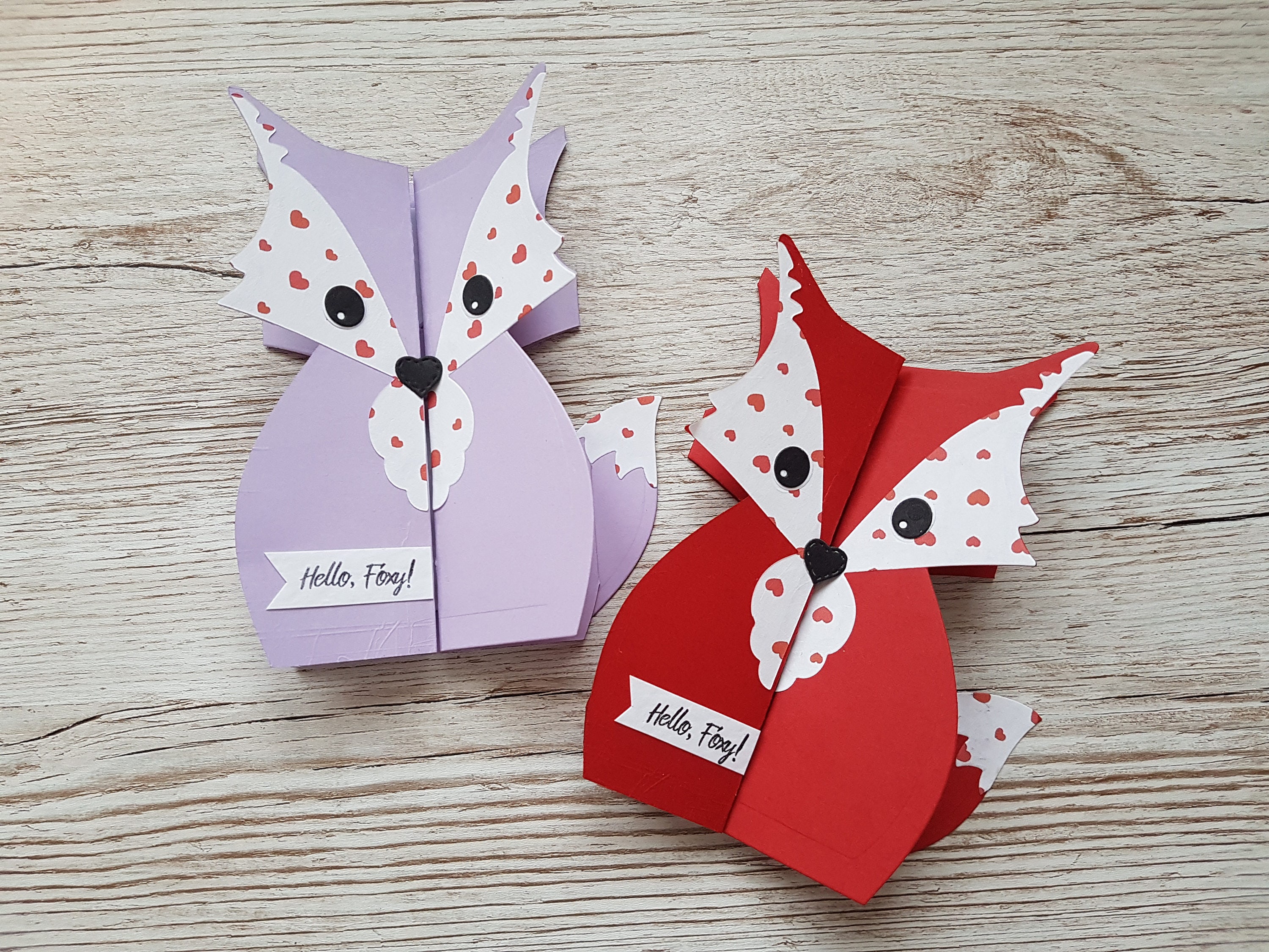 Hello Foxy Card / Fox Valentine Card /fox Anniversary Card/ - Etsy UK