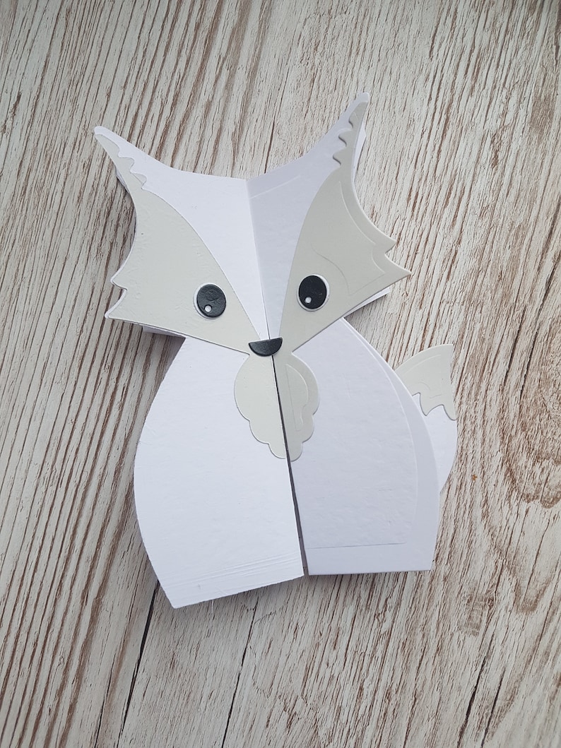 Arctic Fox Card - Handmade Blank Card - Etsy UK