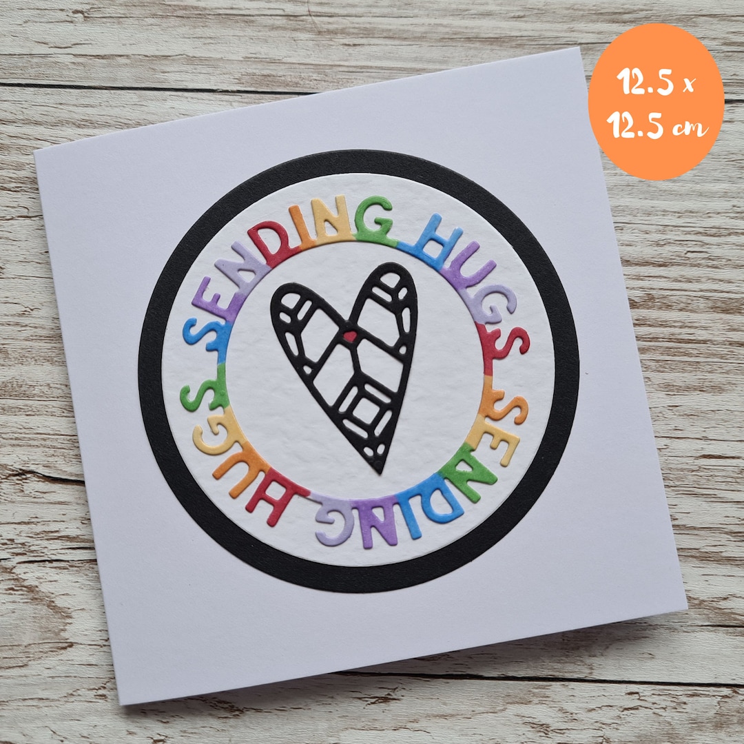 Sending Rainbow Hugs - Handmade Card - Virtual Hug in an Envelope - Etsy