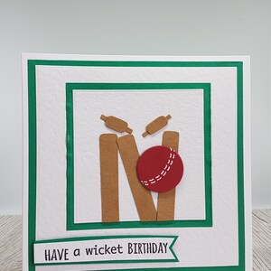 Handmade Cricket Birthday Card/ Have a Wicket Birthday/ Masculine Card ...