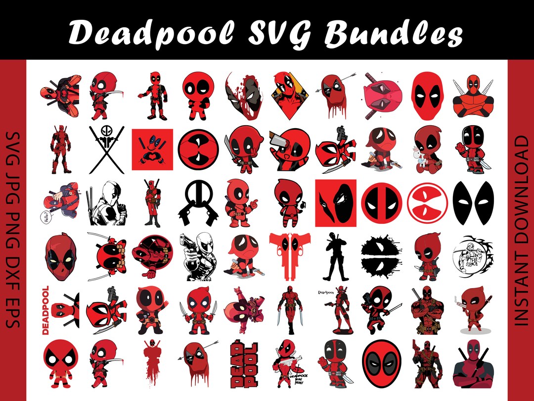 Deadpool SVG Bundle Layered Item, Deadpool Logo Digital Download ...