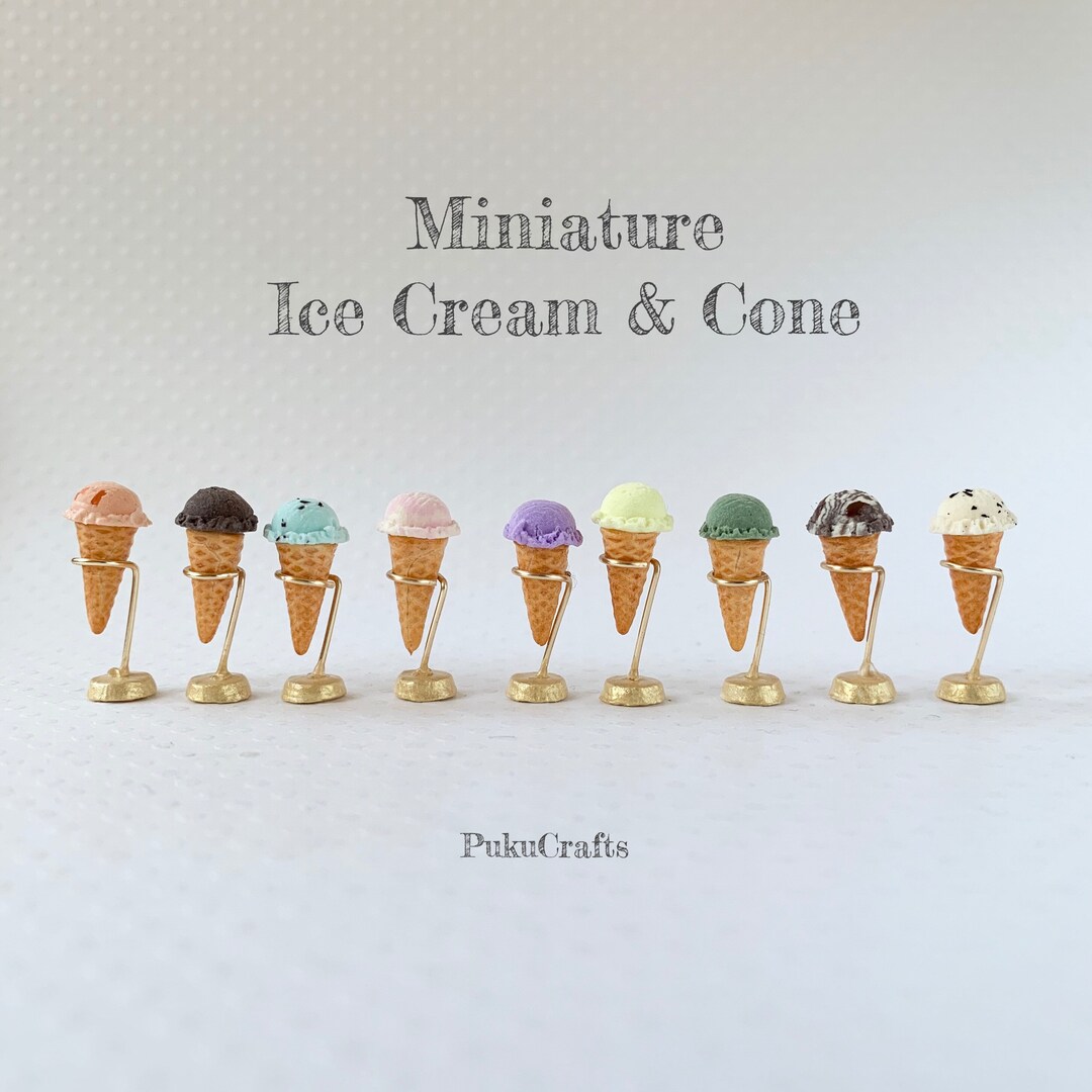 Forest Ice Cream & Cone Miniature Ice Cream Dollhouse Food - Etsy Australia