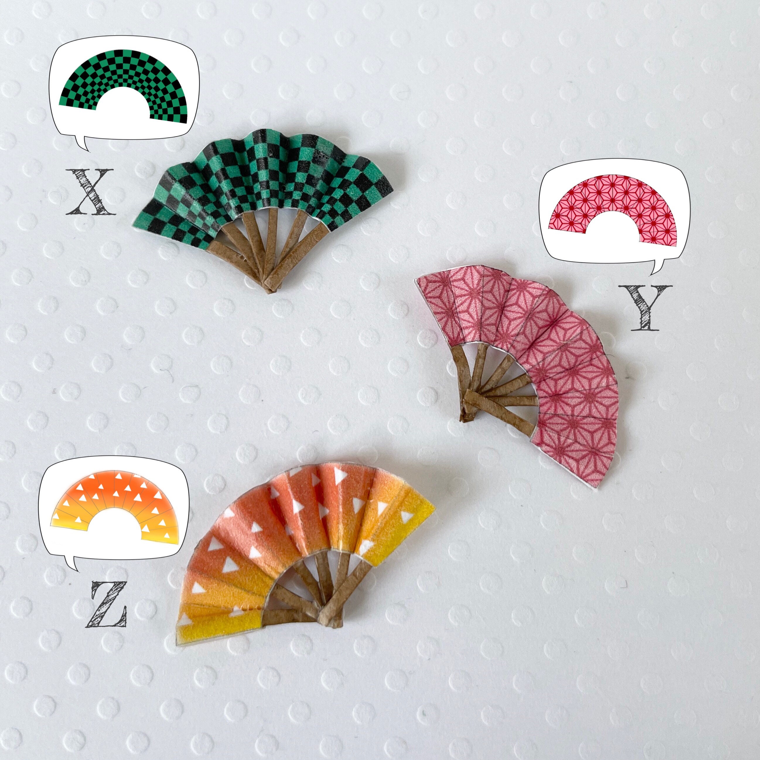 Forest Japanese Fan Folding Fan Paper Fan Miniature Dollhouse Handmade ...