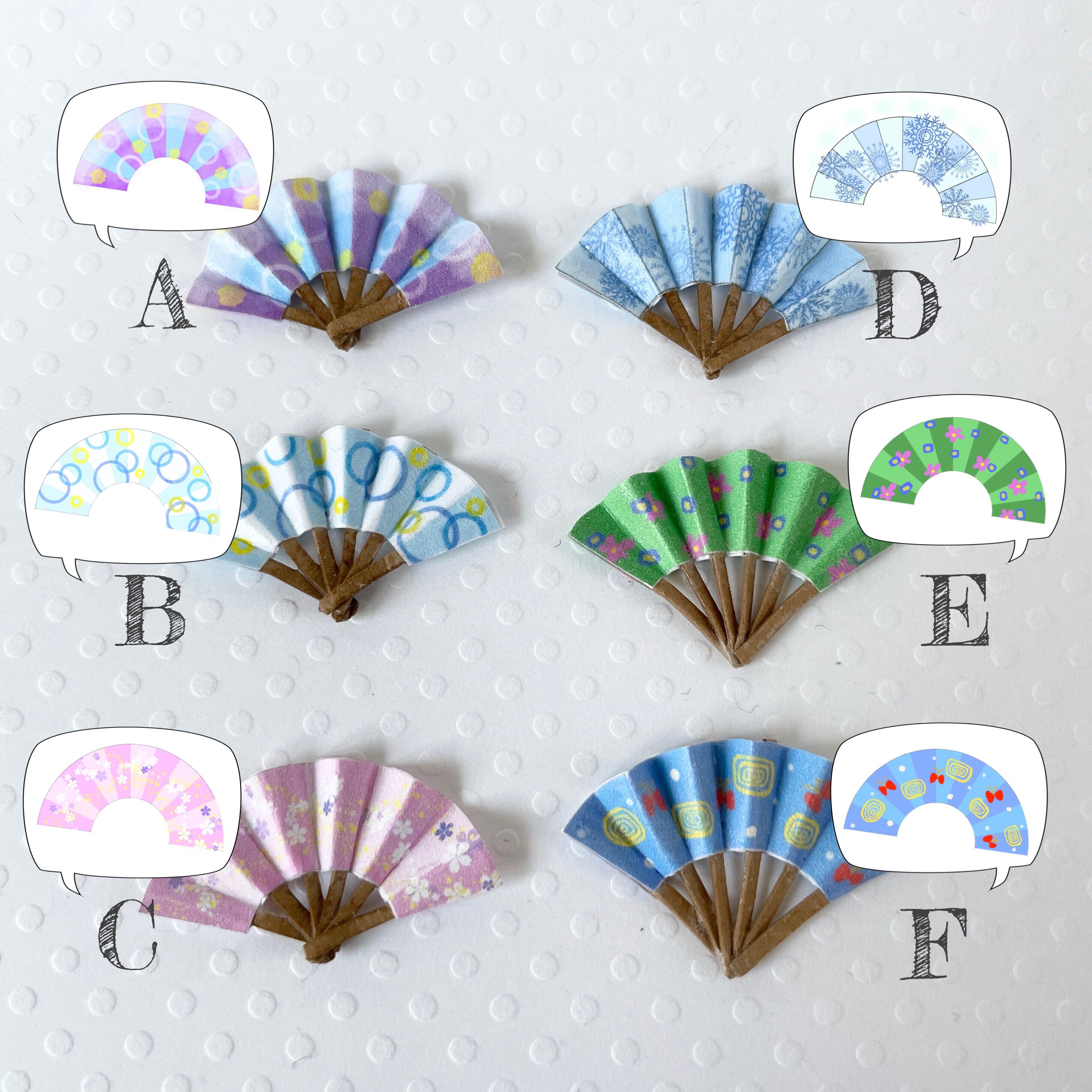 Forest Japanese Fan Folding Fan Paper Fan Miniature Dollhouse Handmade ...