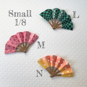 Forest Japanese Fan Folding Fan Paper Fan Miniature 1/6 1/8 - Etsy
