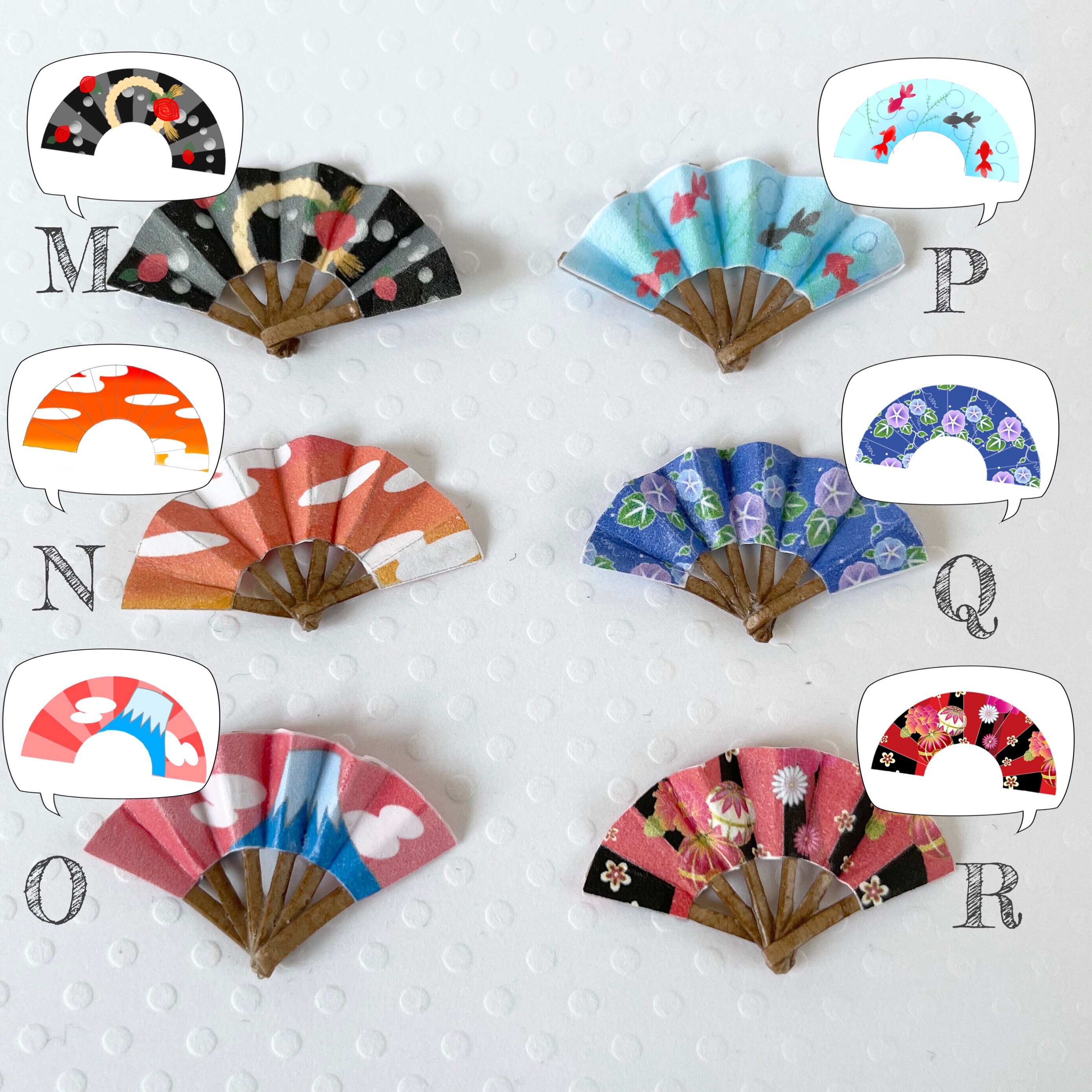 Forest Japanese Fan Folding Fan Paper Fan Miniature Dollhouse Handmade ...