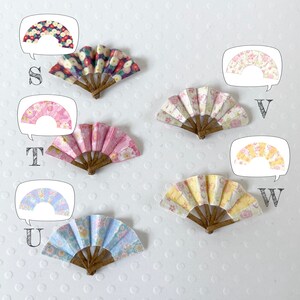 Forest Japanese Fan Folding Fan Paper Fan Miniature Dollhouse Handmade ...