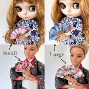 Forest Japanese Fan Folding Fan Paper Fan Miniature 1/6 1/8 Dollhouse ...