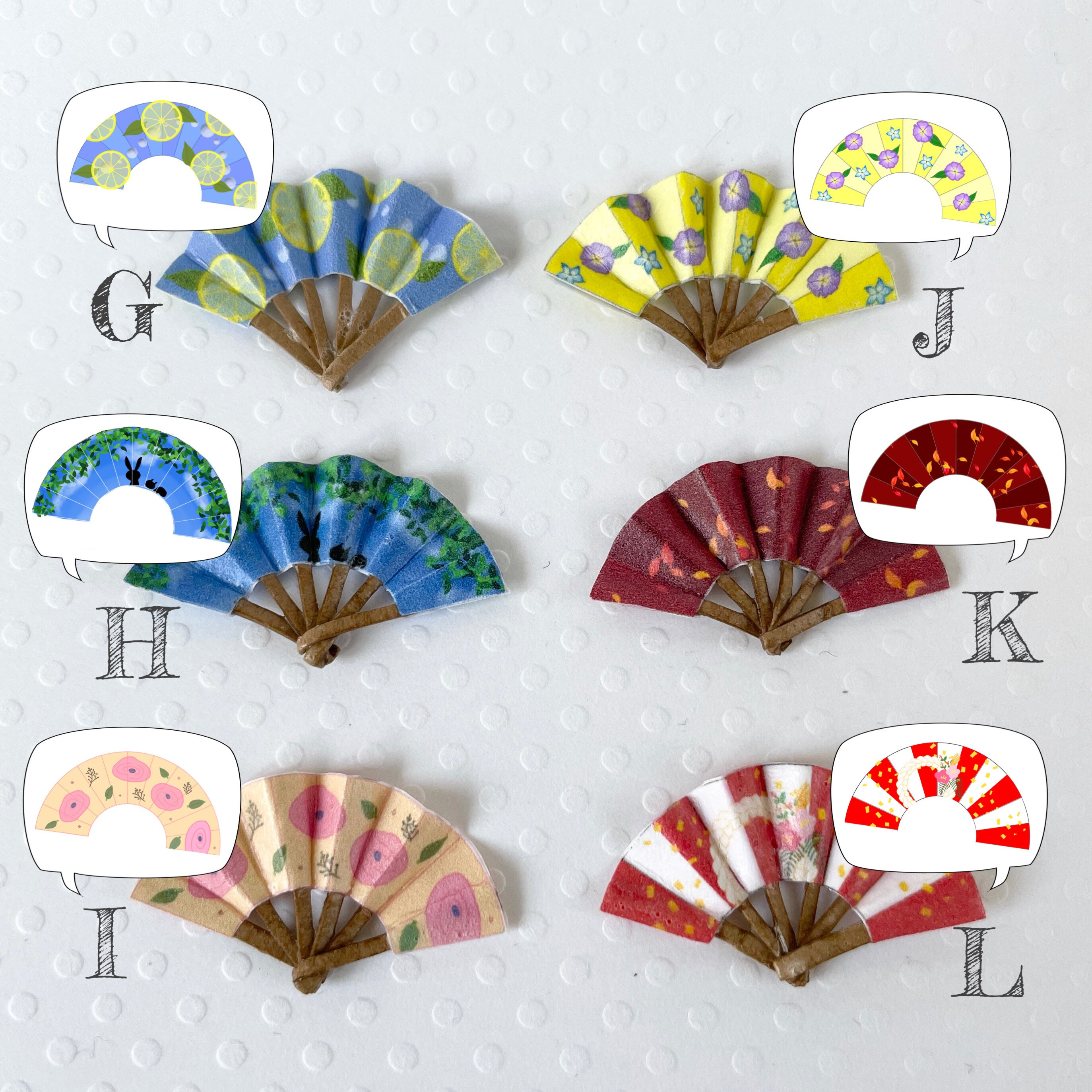 Forest Japanese Fan Folding Fan Paper Fan Miniature Dollhouse Handmade ...
