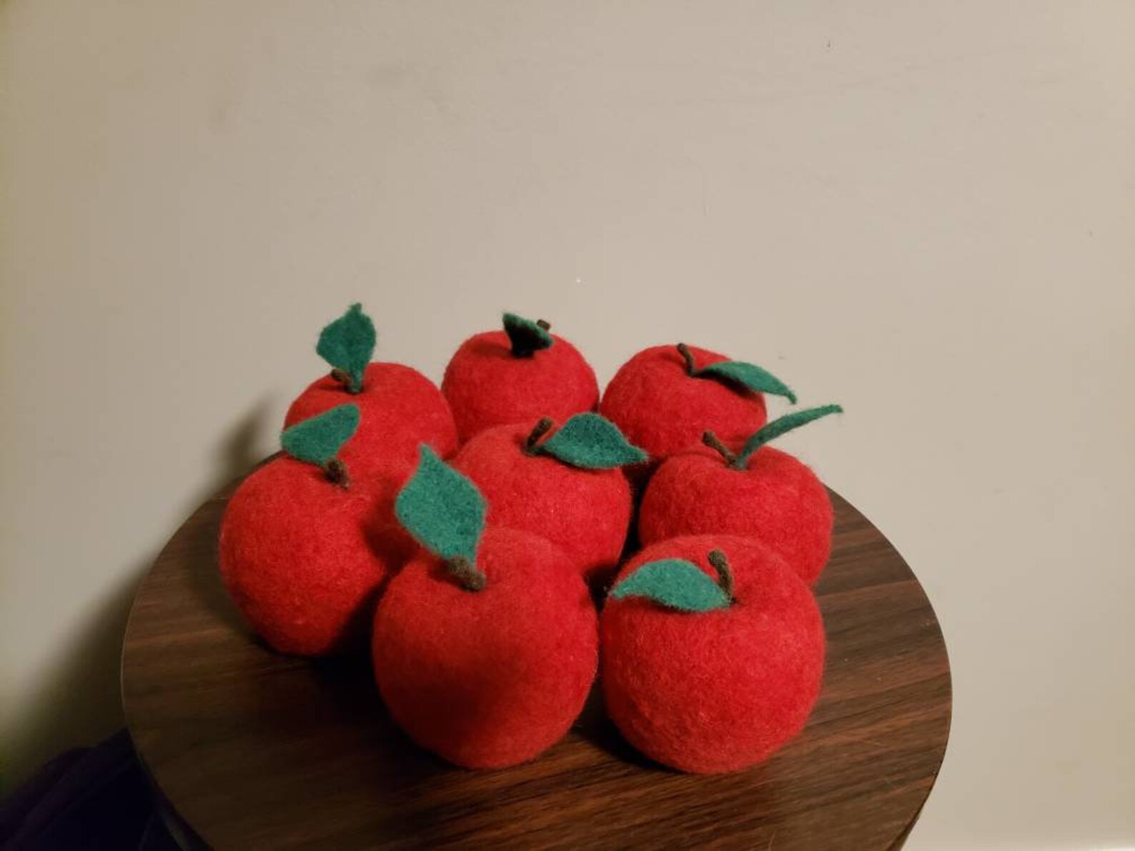 Decor Apples. Felted Wool Big Red Apples. Original Art, Basket Filler ...