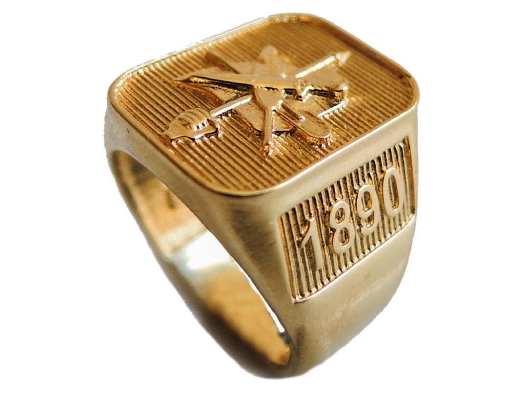 Armenian Zinanshan Ring 18K Gold // Personalized Jewelry, Mens Ring ...