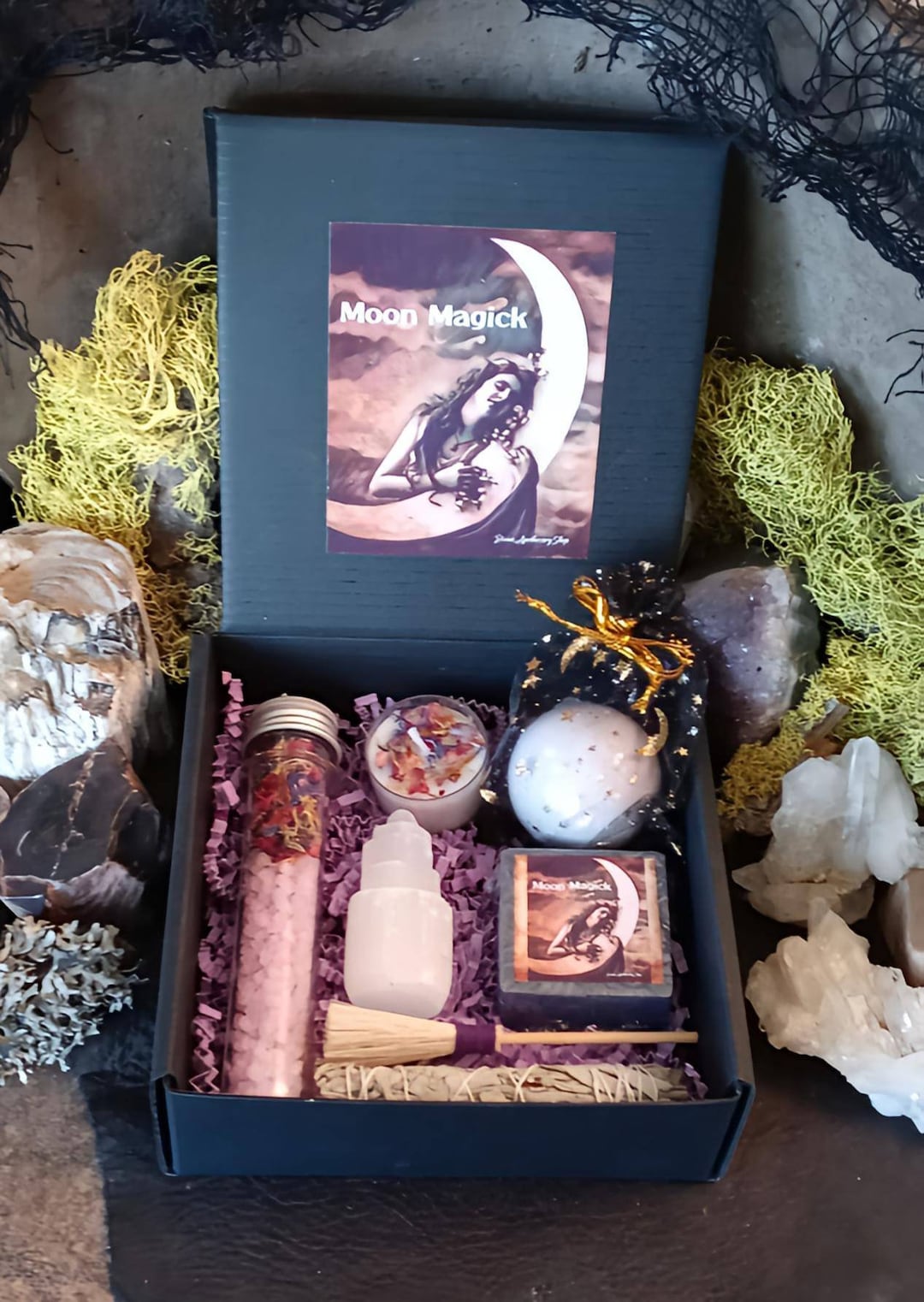 Witchy Spa & Relaxation Gift Box, Self Care Box, Moon Gift Set, Witch ...