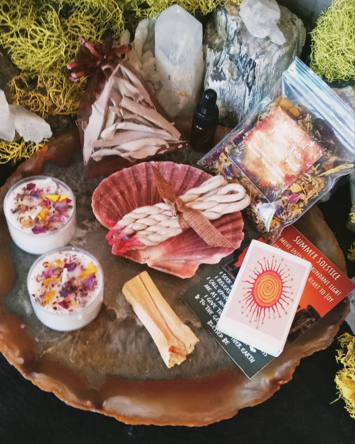 Summer Solstice Gift Box LITHA Sabbat Candle Magick kit | Etsy