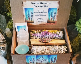 Witches Smudge & Clearing Kit, Sage Smudge Kit, Energy Clearing Kit ...