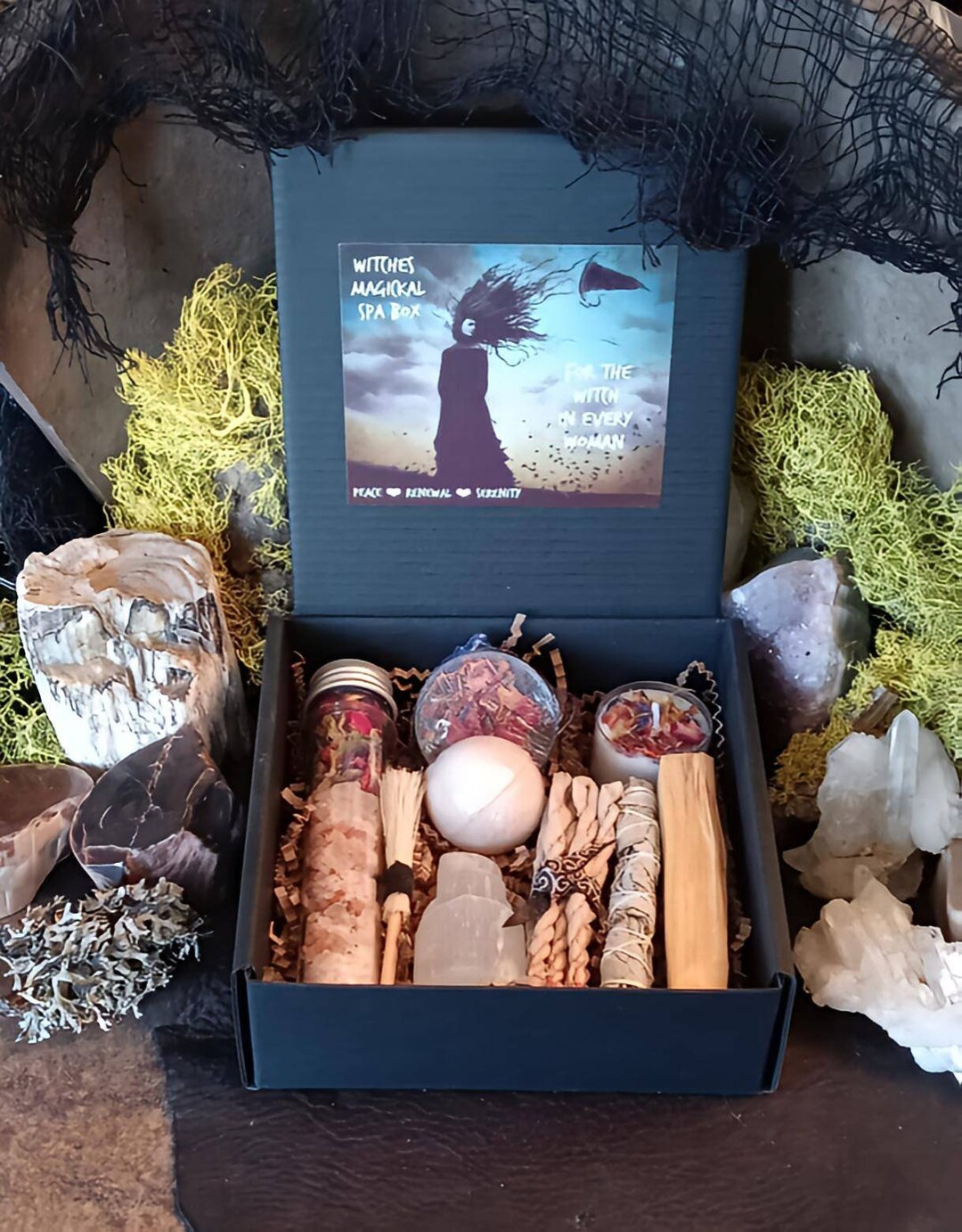 Witchy Spa & Relaxation Gift Box, Witch Gift, Baby Witch Set, Witch ...