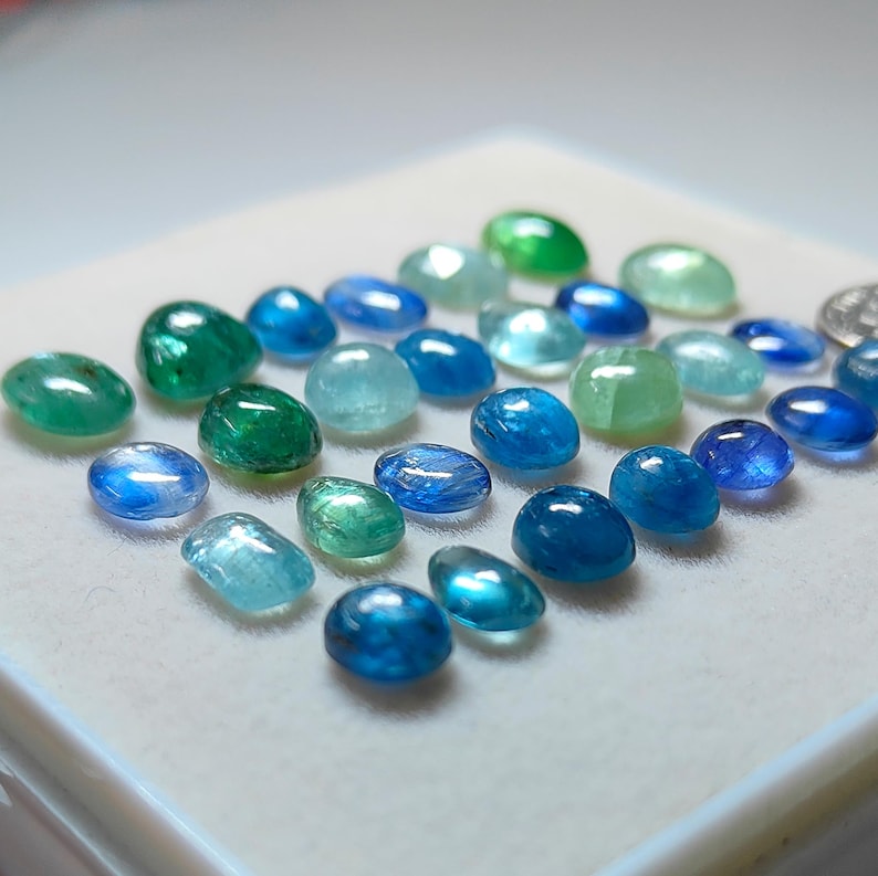 Mixed Kyanite Natural Gemstones, Multicolor Kyanite Rough Cabochons for ...