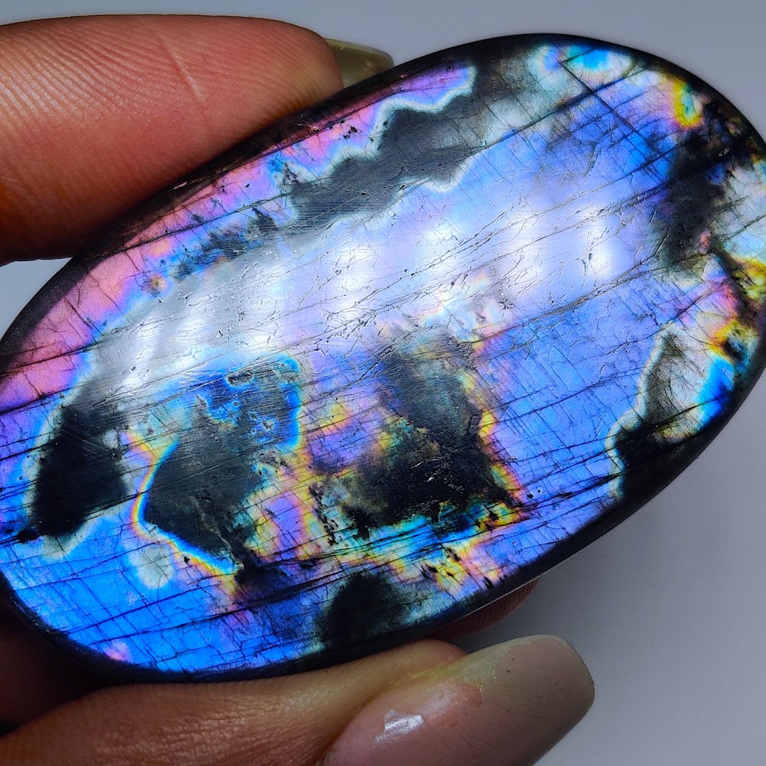 Multi Blue Spectrolite Labradorite Shimmer Stone -oval, Iridescent ...