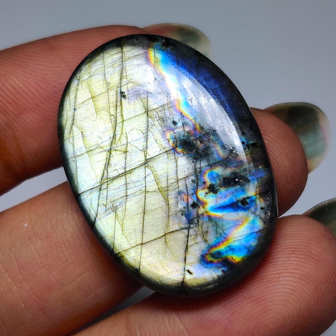 Spectrolite Labradorite From Finland | Natural Flash Gem Cabochon for ...