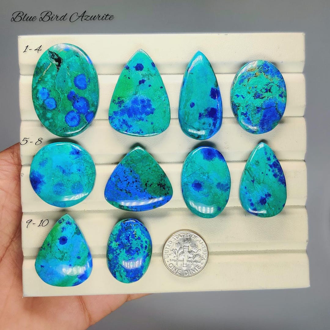 Natural Blue Bird Azurite Cabochon, Deep Blue Stone, Collector Gem (24 ...