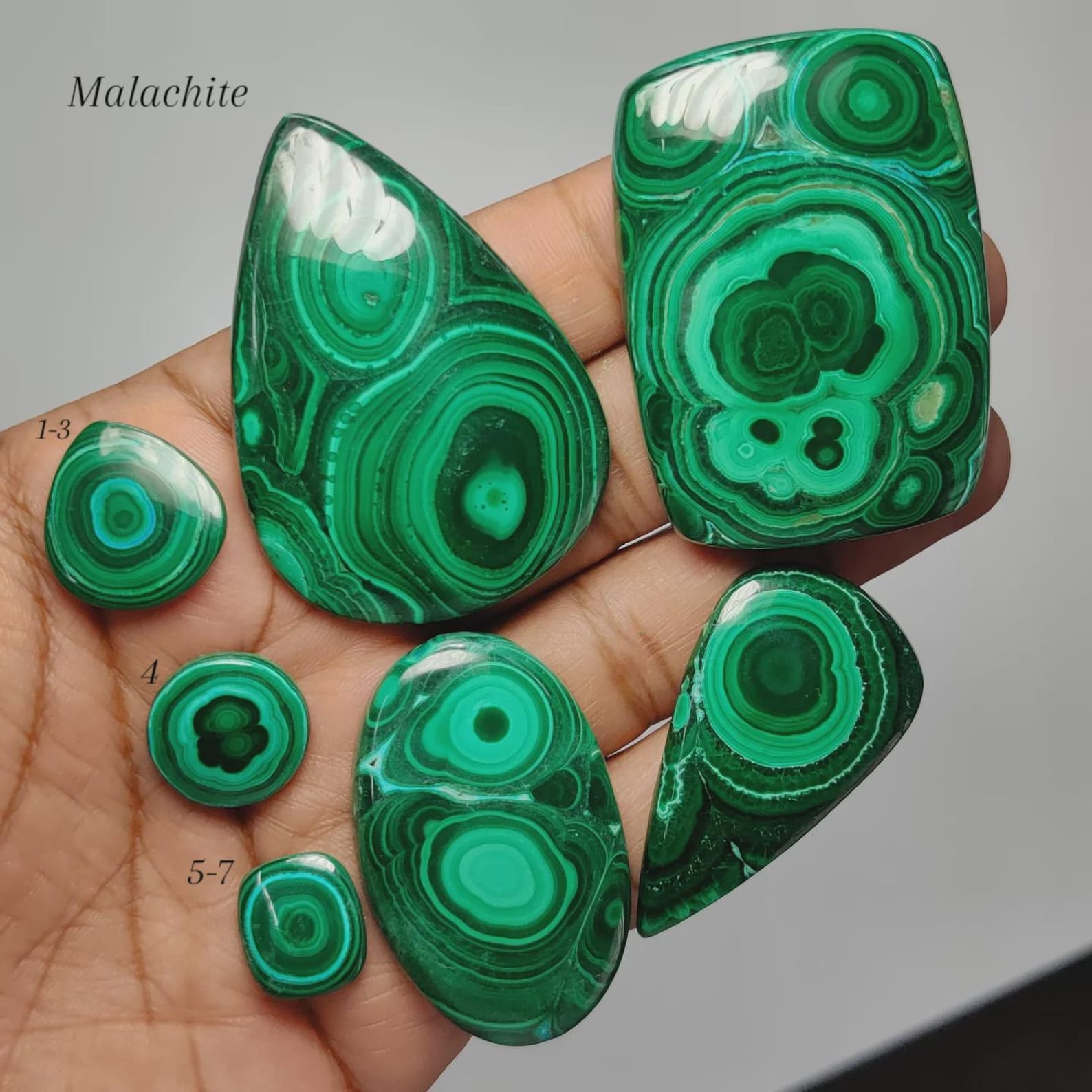Orbicular Malachite Cabochon | Rich Green Pattern Gem | Collector ...