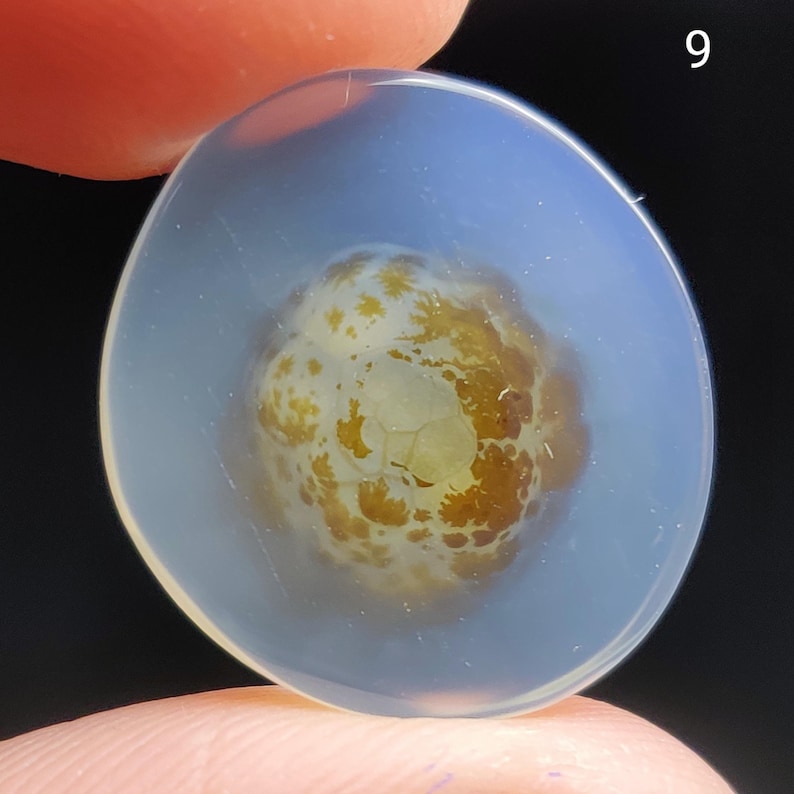 Dendritic Scenic Agate Cabochon - Natural Gemstone for Jewelry Making ...