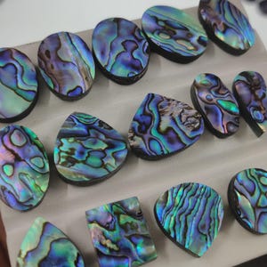 Iridescent Abalone Shell Cabochon | Rainbow Shell Gem | Ocean Glow ...