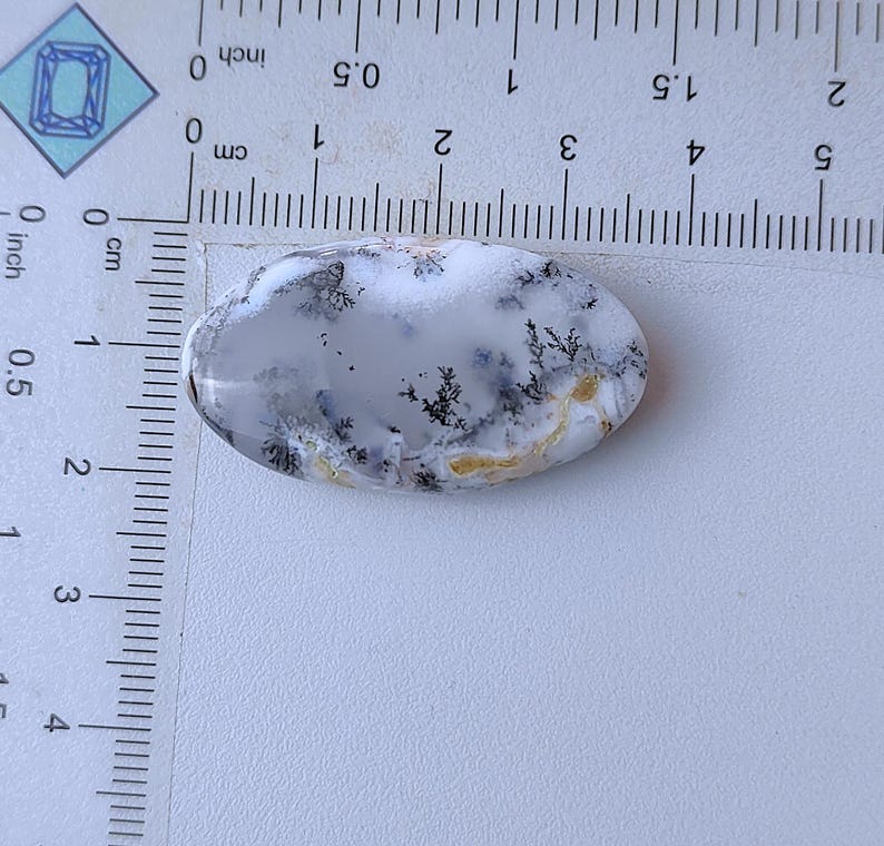 Natural Dendritic Opal Gemstone Cabochon -oval, Scenic Pattern Stone ...