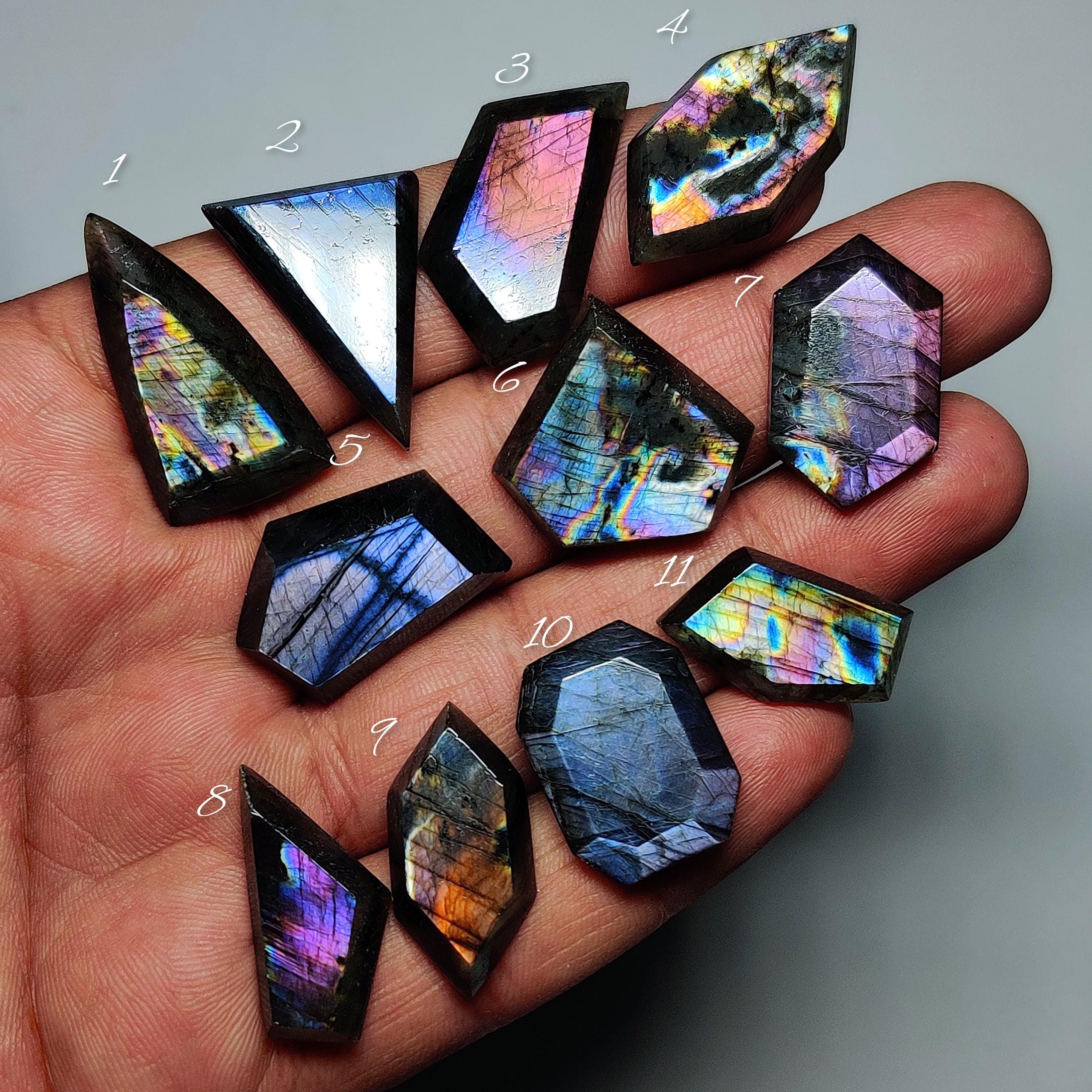 Natural Spectrolite Cabochon Finland - Flash Labradorite Gemstone for ...