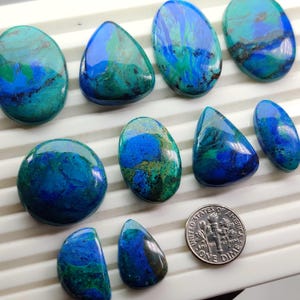 Natural Arizona Azurite Cabochon Gemstone for Wire Wrapping Jewelry ...