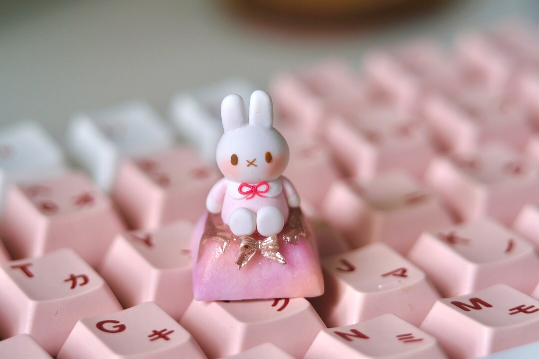 Pre-order - Miffy Ribbon Inspired Handmade Artisan Keycap - Etsy